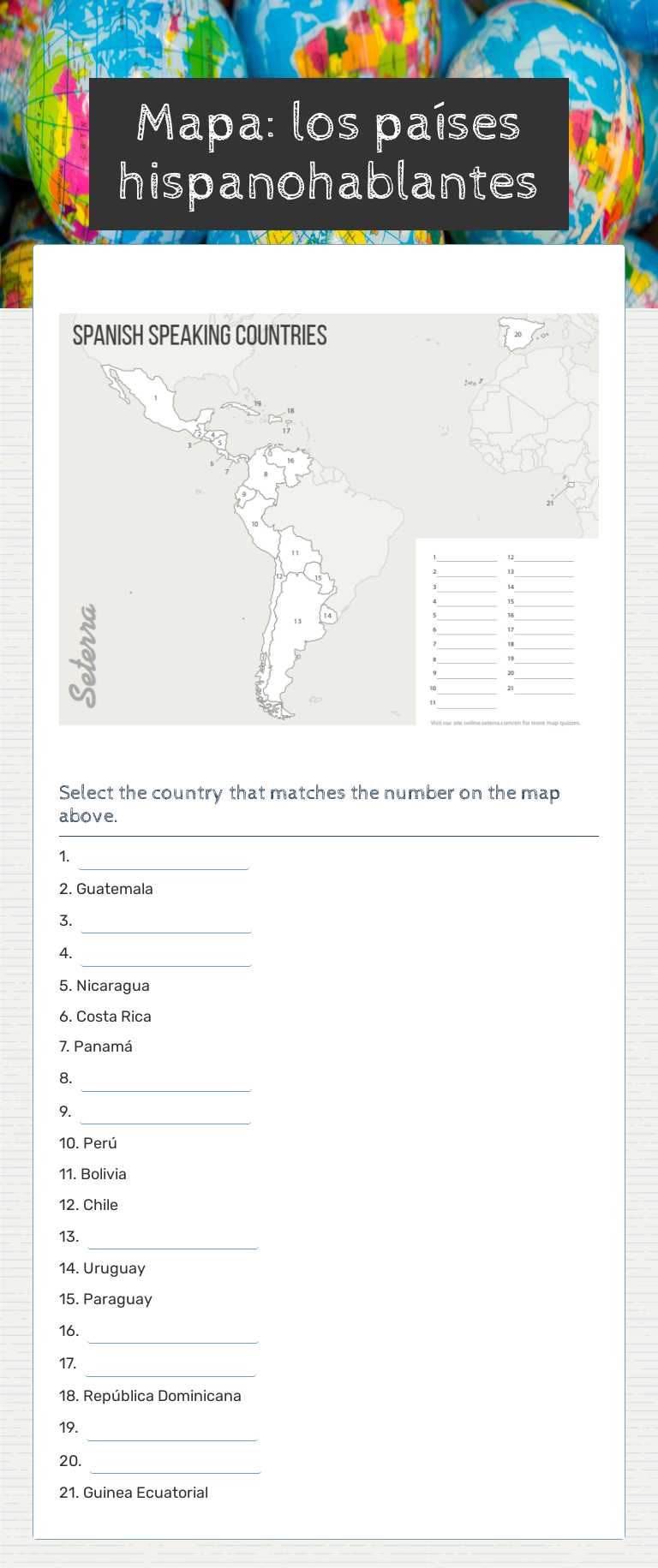 Master Spanish-speaking countries with this fun map quiz! | Mapa: los ...
