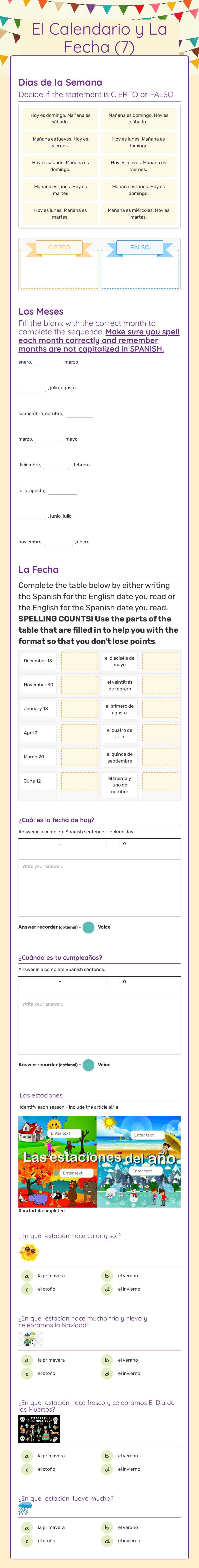 Master Spanish calendar basics! Learn days, months, dates, and seasons ...