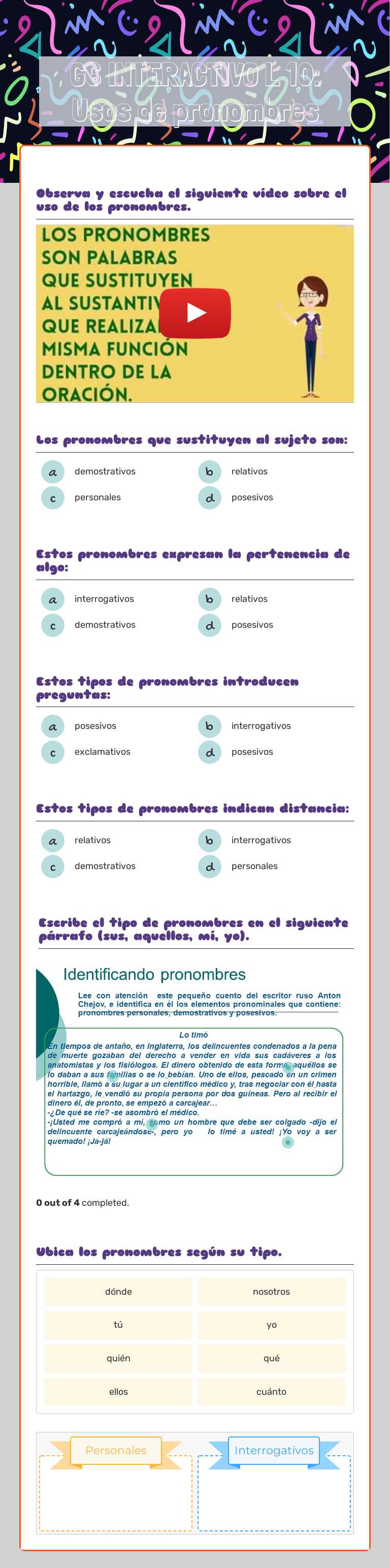 Master pronoun types! Practice identifying personal, possessive ...