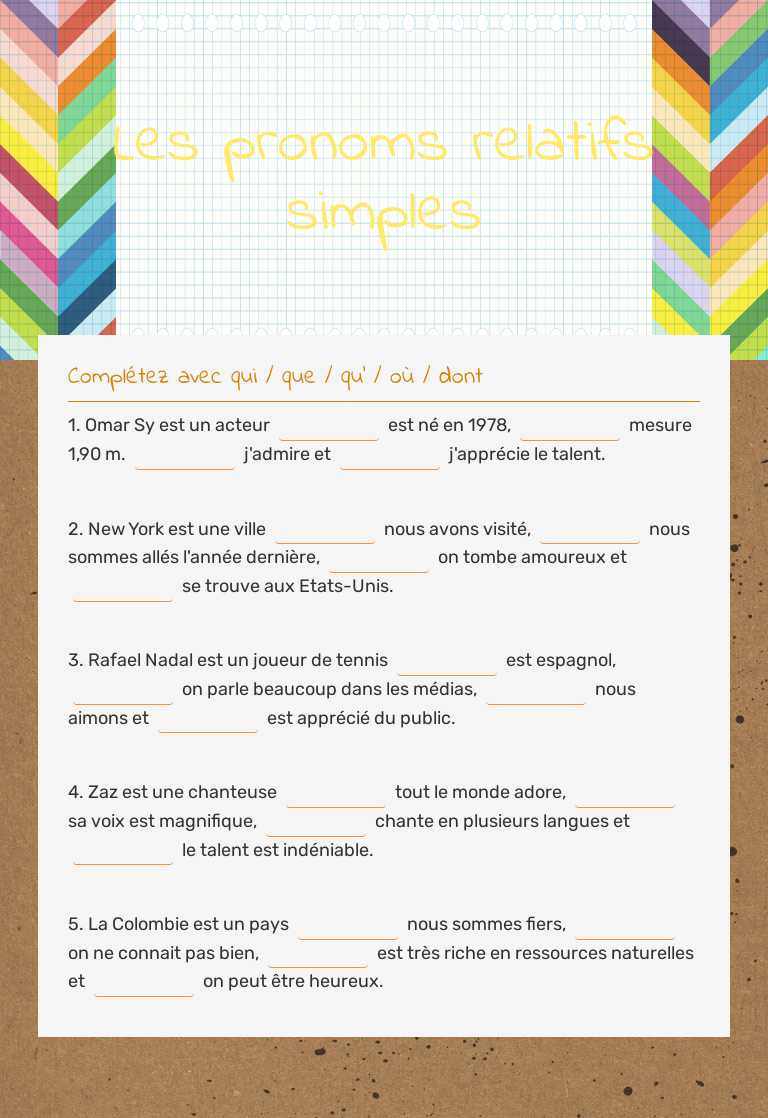 Master French relative pronouns! Practice qui, que, où, dont. | Les ...