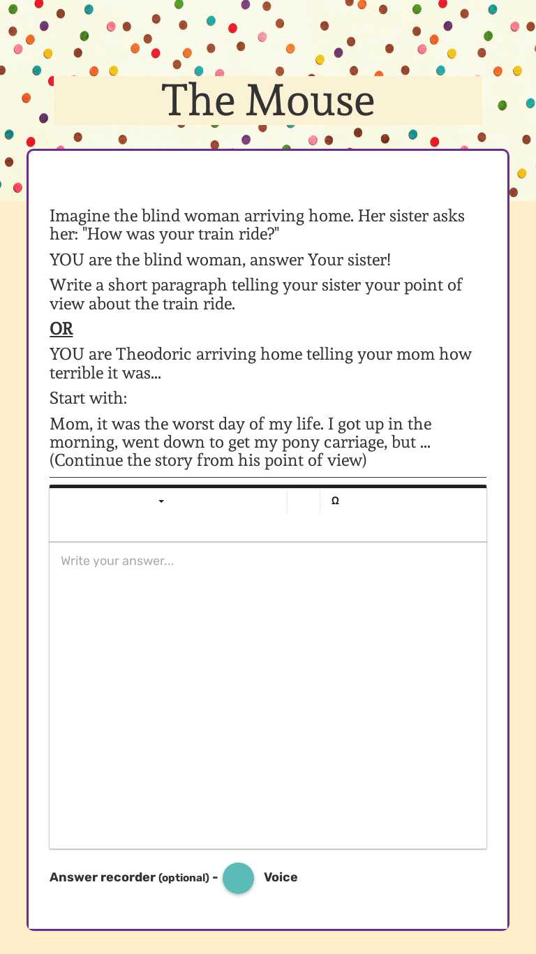 The Mouse by חדאד אן בפטיסטים נצרת 217174 | Interactive Worksheet ...