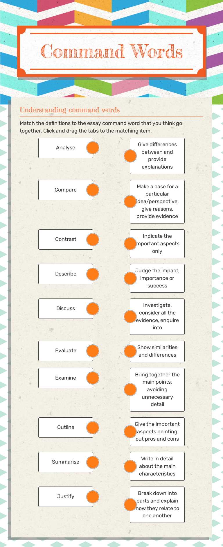 Command Words by Hannah Trzoska | Interactive Worksheet | Wizer.me