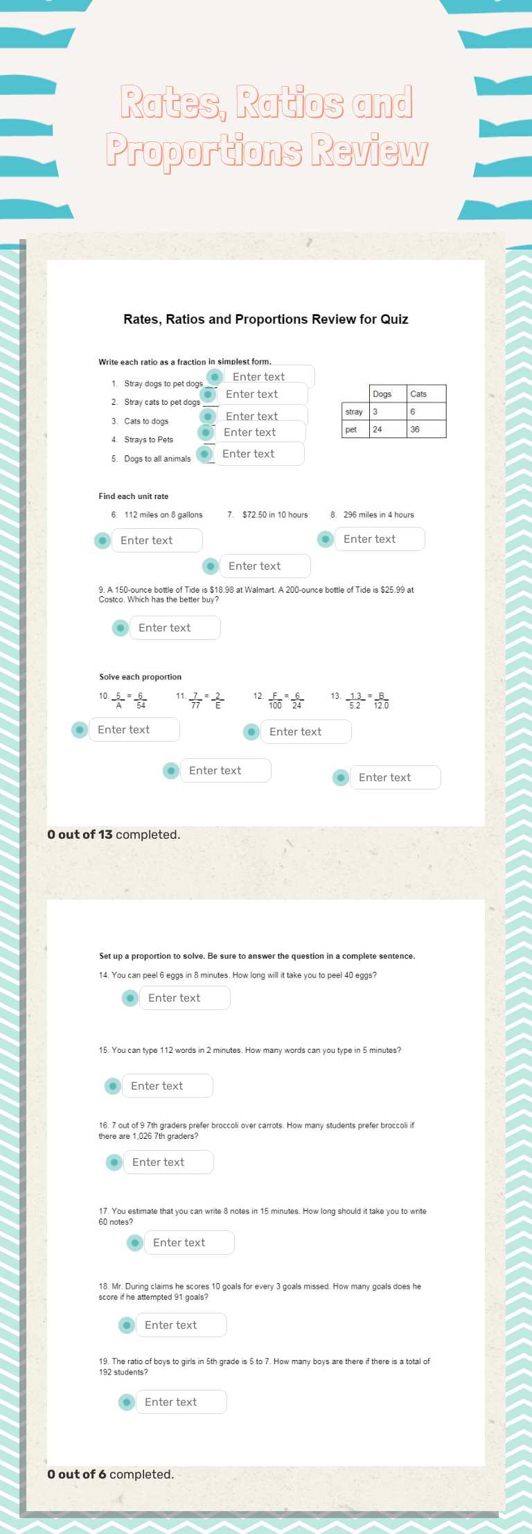 Master ratios, rates, and proportions with this 7th-grade math review ...