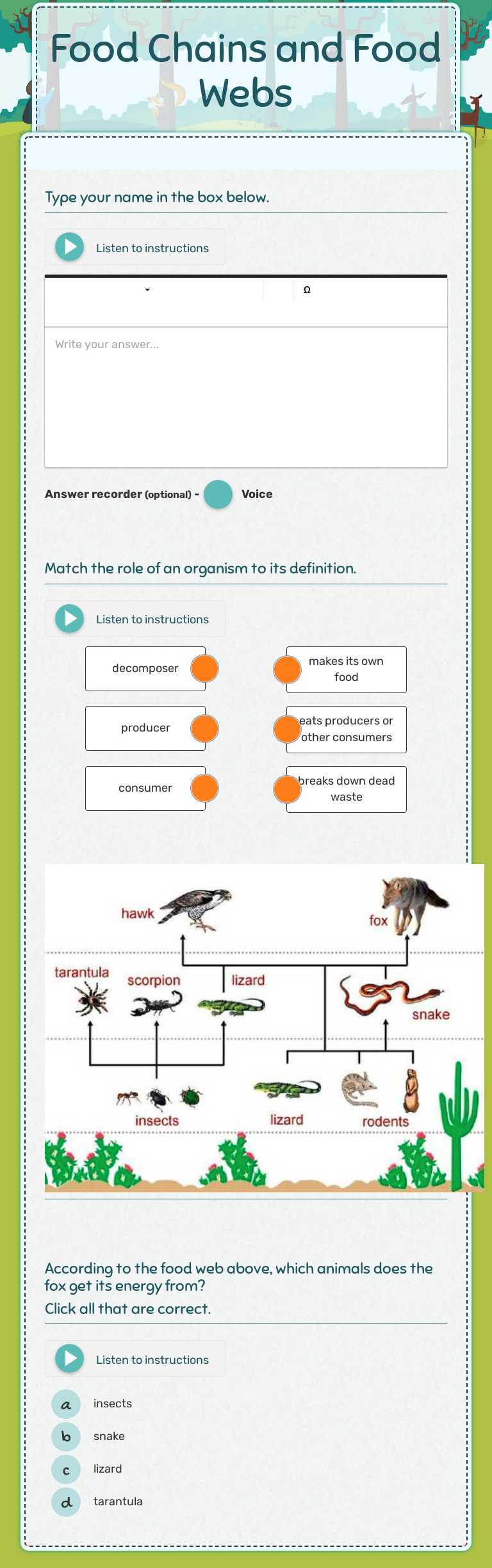 Food Chains and Food Webs by Laureen rhea Soriano | Interactive ...