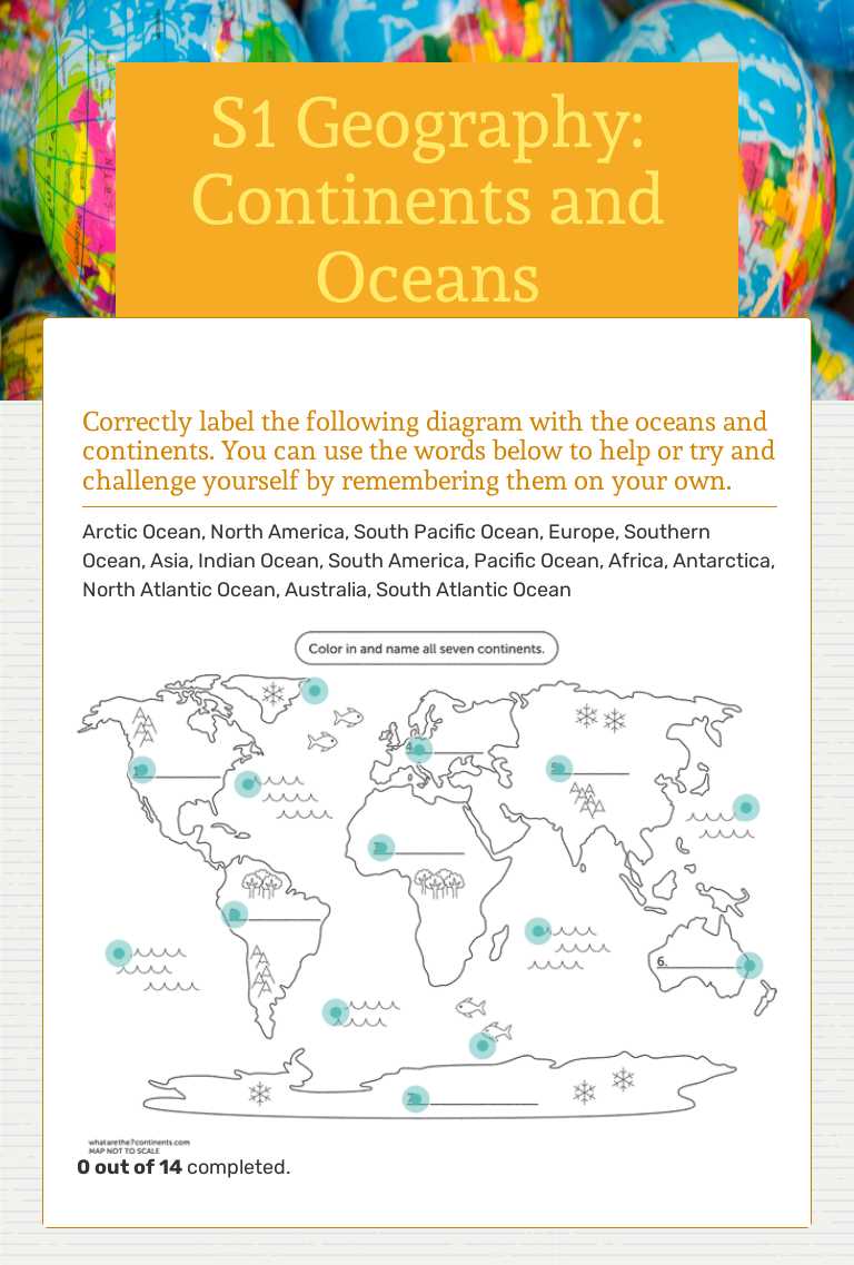 S1 Geography: Continents and Oceans by Katy McKain | Interactive ...