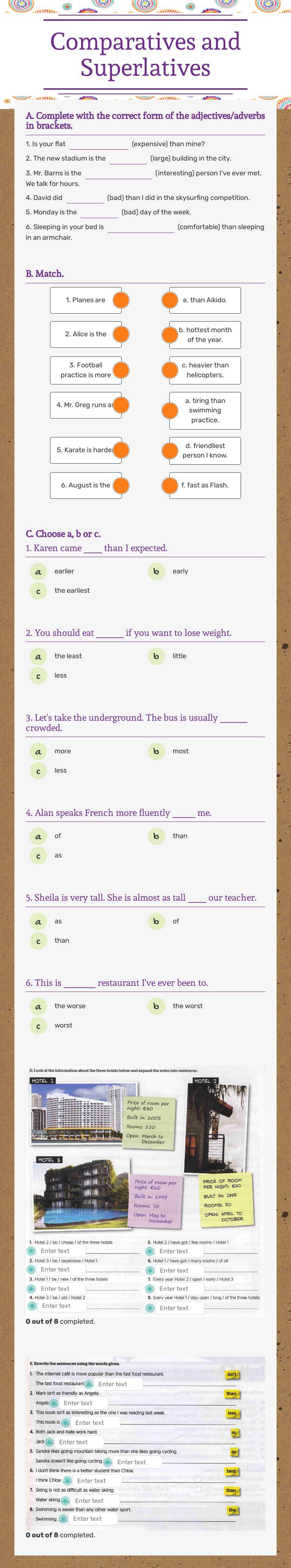 Master comparatives & superlatives! Fun grammar practice for 6th ...