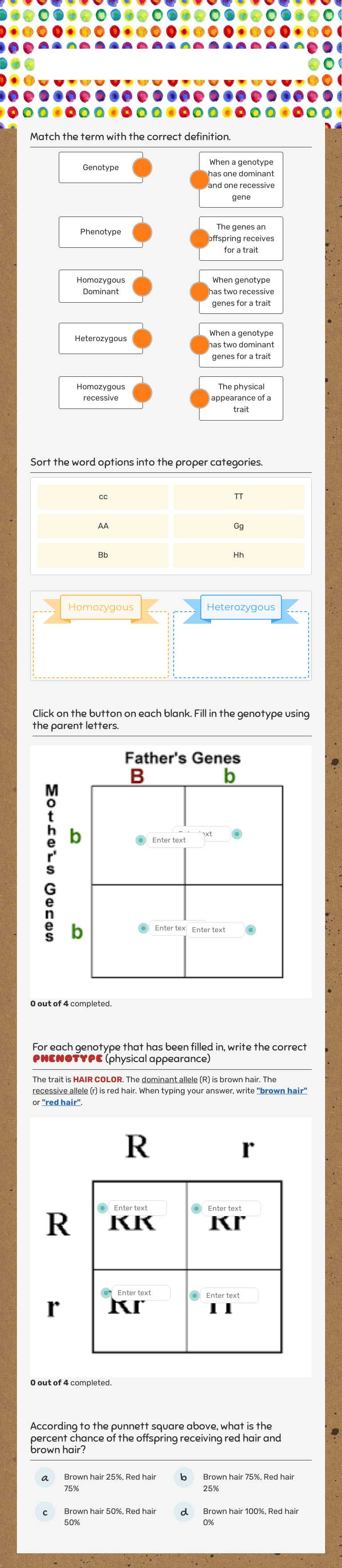 Master Punnett Squares! This worksheet helps students understand ...