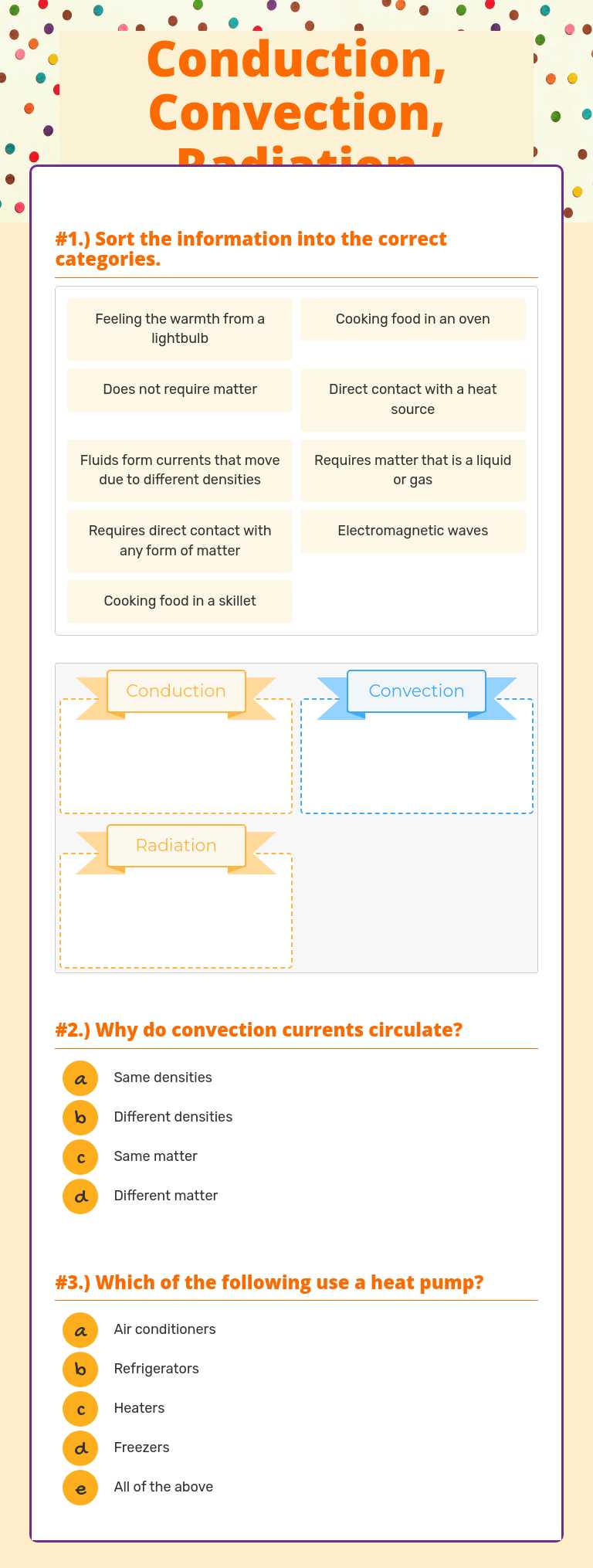 Conduction, Convection, Radiation by Megan Stanley | Interactive ...