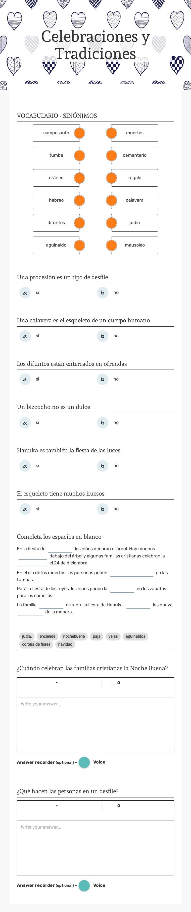 Celebraciones y Tradiciones by Cristina Aguilar | Interactive Worksheet ...