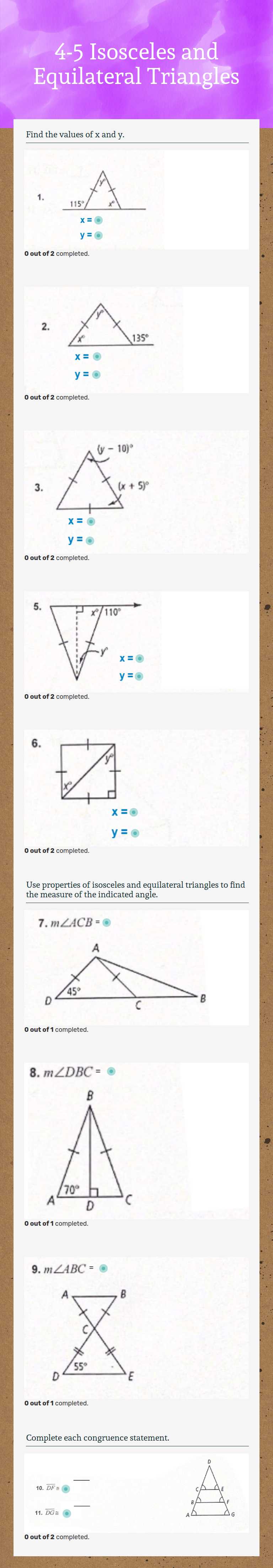 4-5 Isosceles and Equilateral Triangles by Michael Kulucheta ...