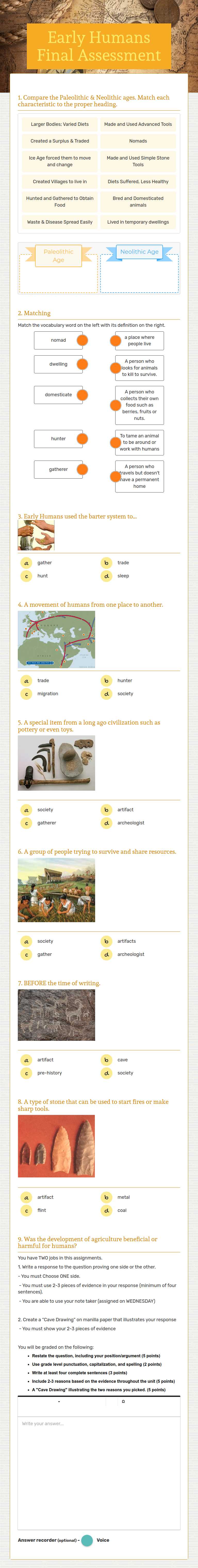 Test your knowledge of early humans and their history! | Early Humans ...