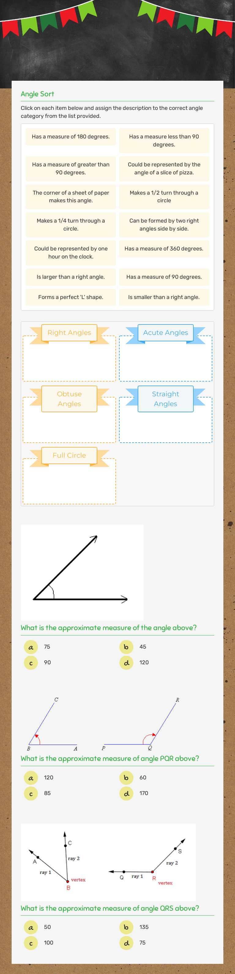 Master angle types! Practice identifying acute, obtuse, right, and ...