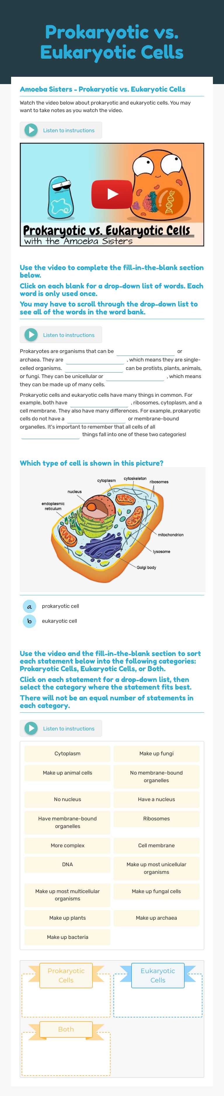 Learn prokaryotic vs. eukaryotic cells! Discover cell differences ...