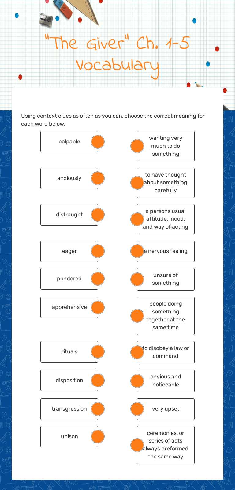 Boost your "The Giver" vocabulary! Learn words like palpable and ...