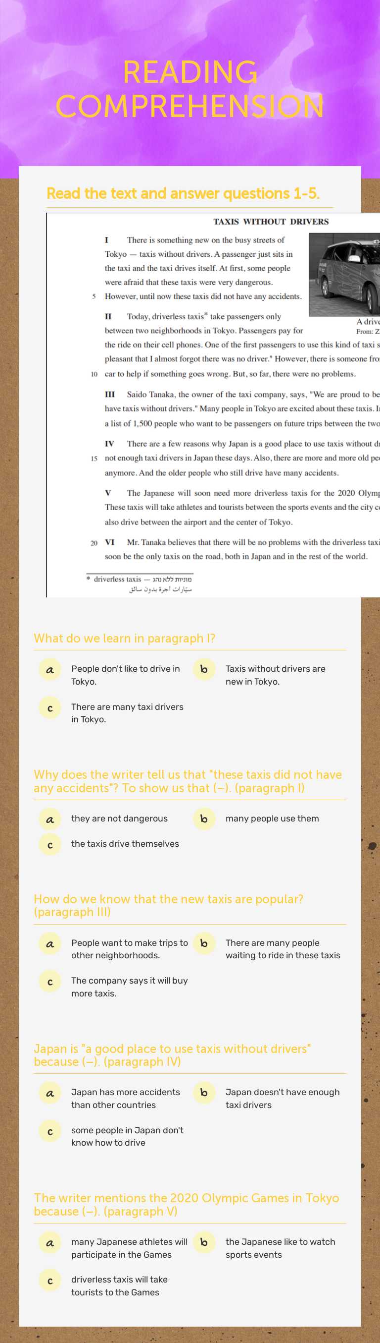 Read and understand driverless taxi tech in Tokyo! Practice ...