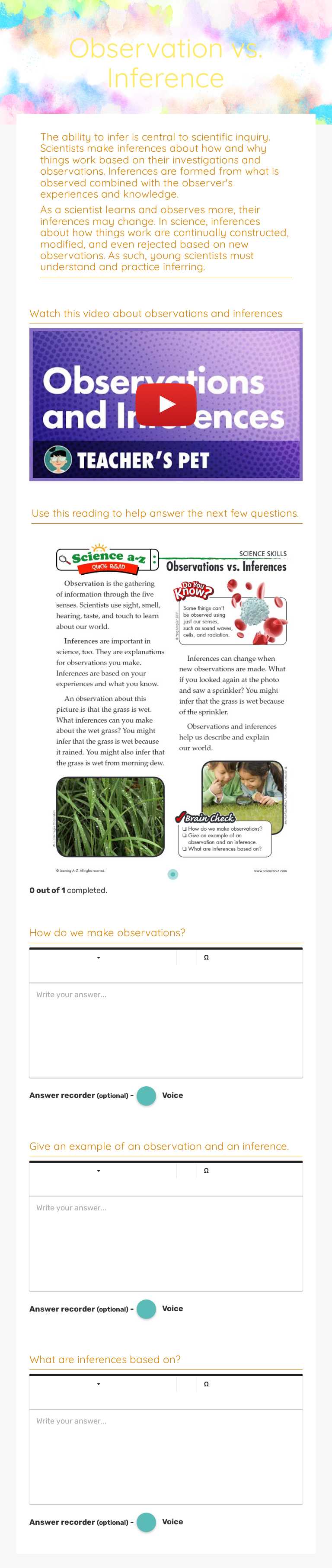 Master science observation vs inference! Practice key skills for grades ...
