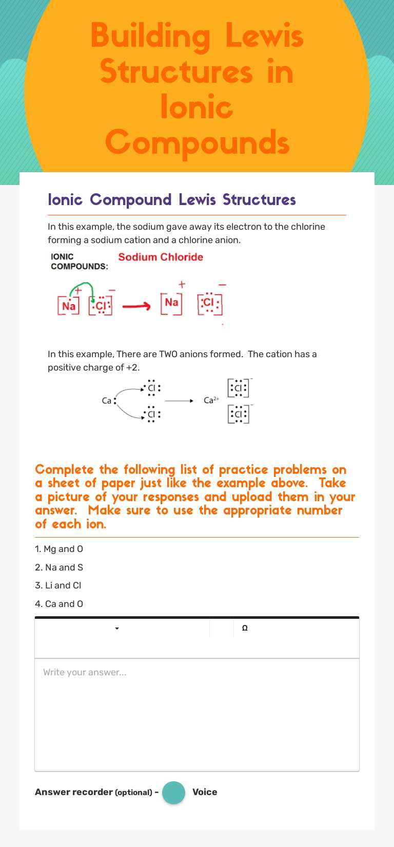Building Lewis Structures in Ionic Compounds by Jonathon Feaster ...