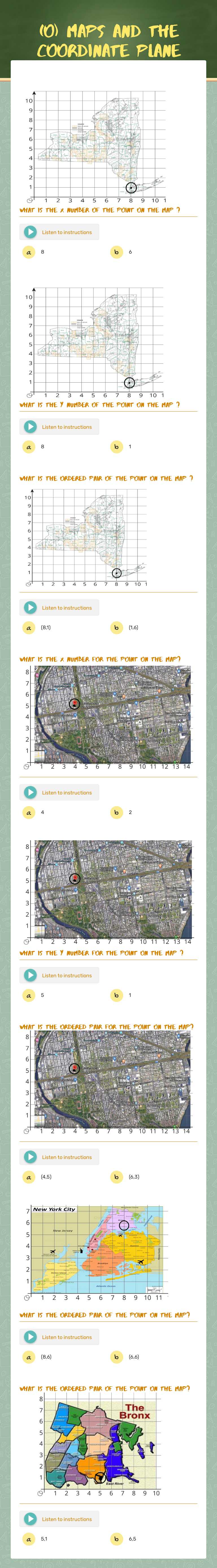 (O) Maps and the coordinate plane by Matthew Malazinsky | Interactive ...