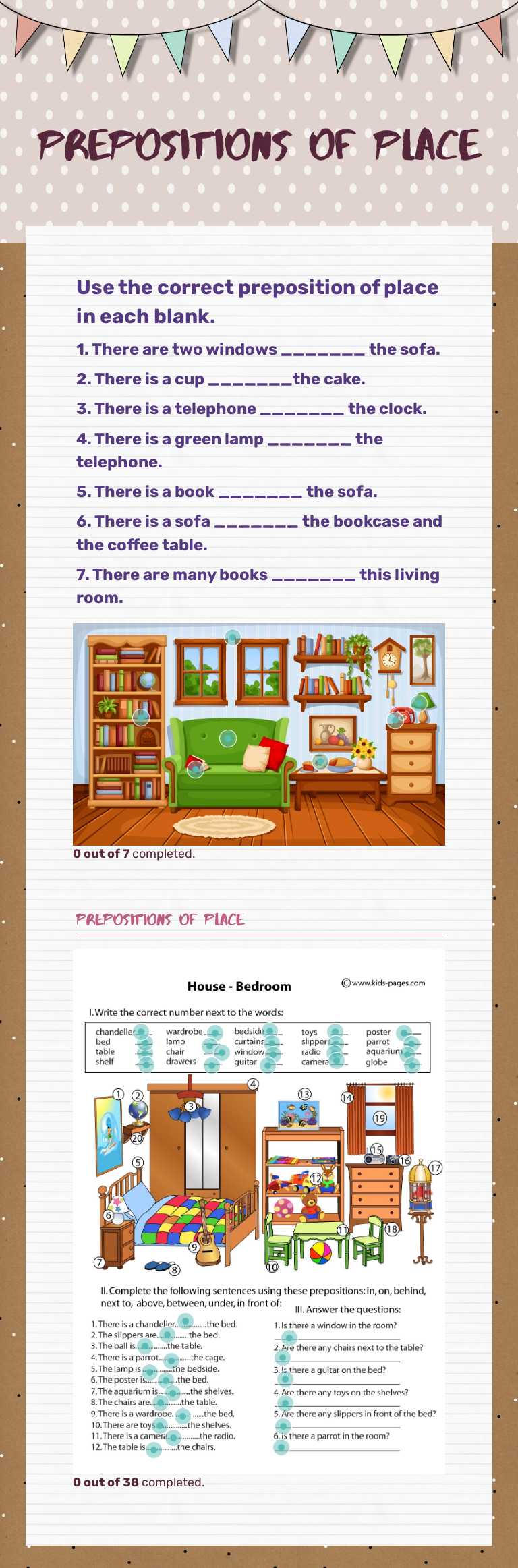 Master prepositions of place with fun grammar exercises! | Prepositions ...