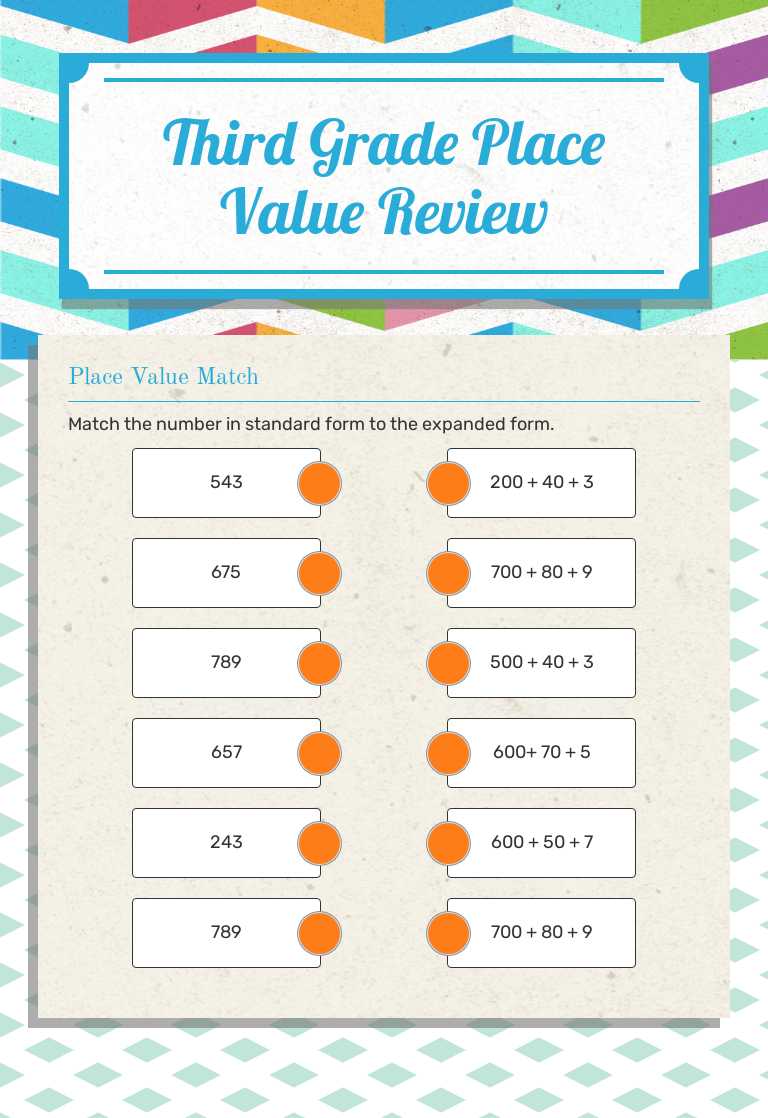 Master 3rd Grade Place Value! Match numbers to expanded form. | Third ...