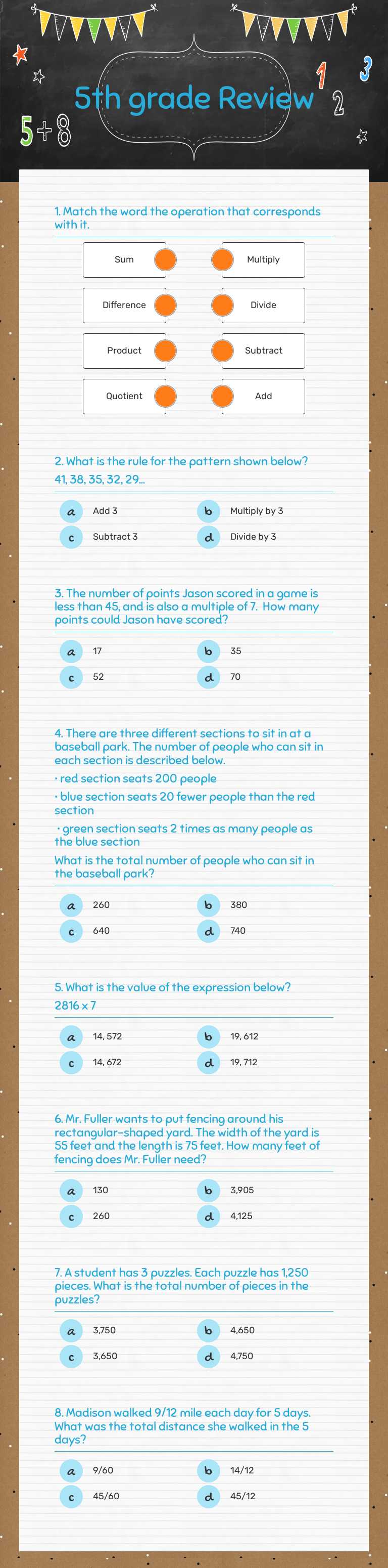 Master 6th grade math! Review operations, patterns, word problems ...