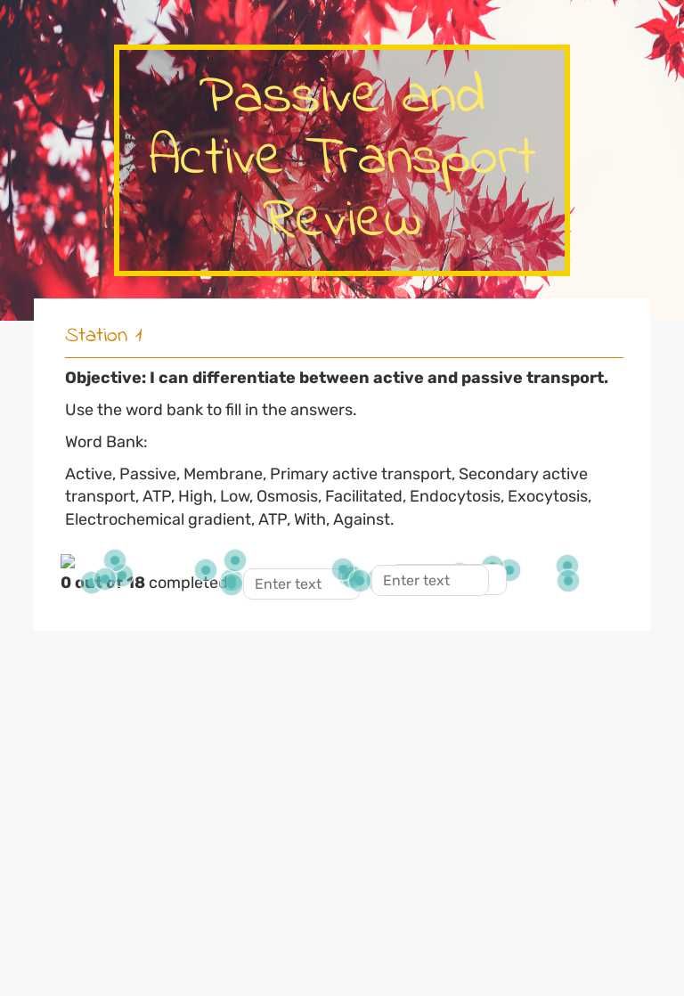 Passive and Active Transport Review by Amanda McCarthy | Interactive ...