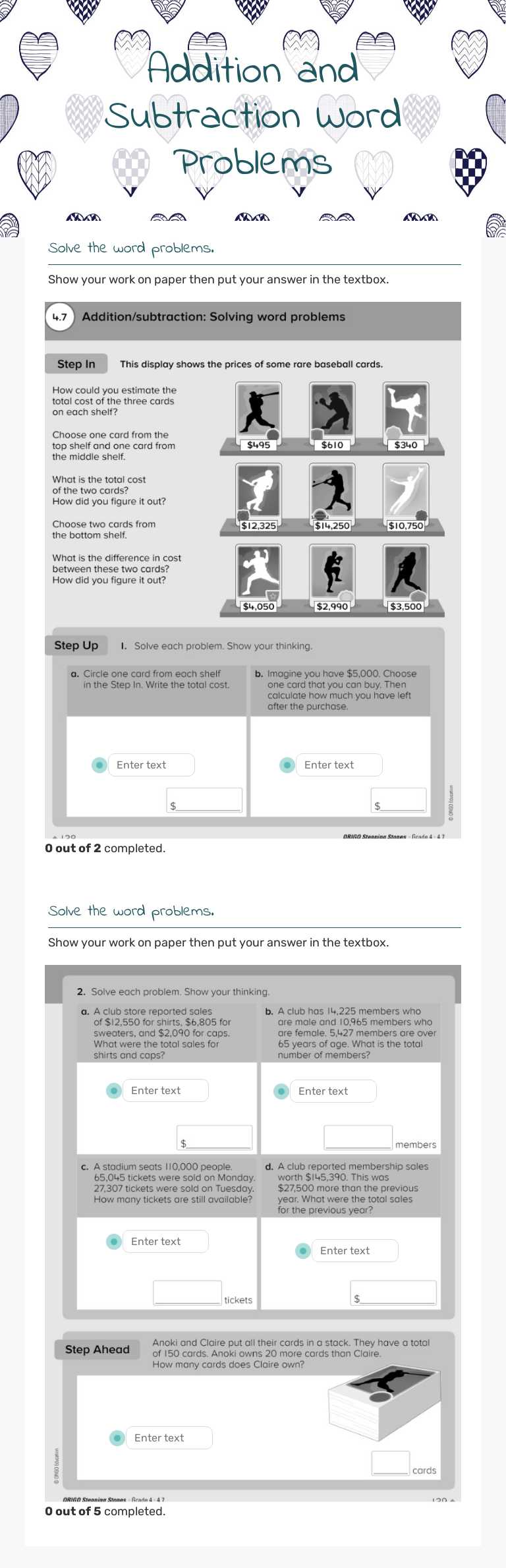 Addition and Subtraction Word Problems by Reilly McDonald | Interactive ...