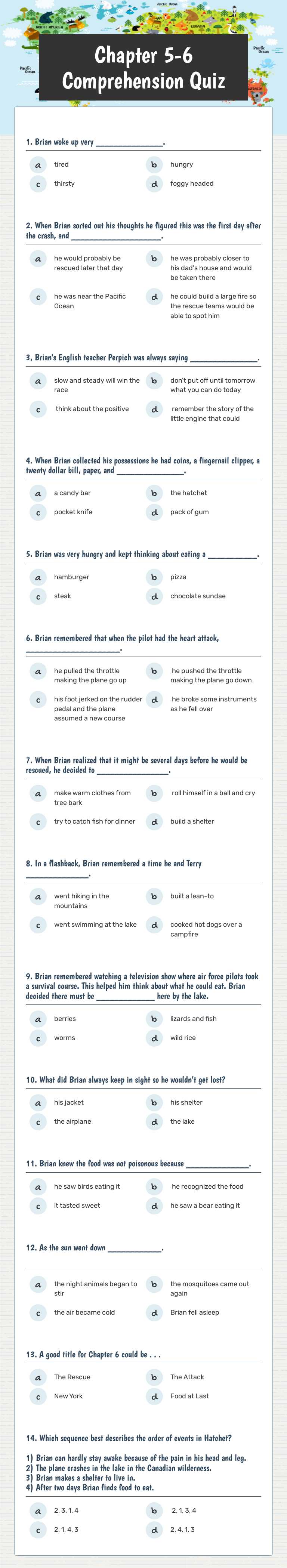 Chapter 5-6 Comprehension Quiz by Kelsey Jenkins | Interactive ...