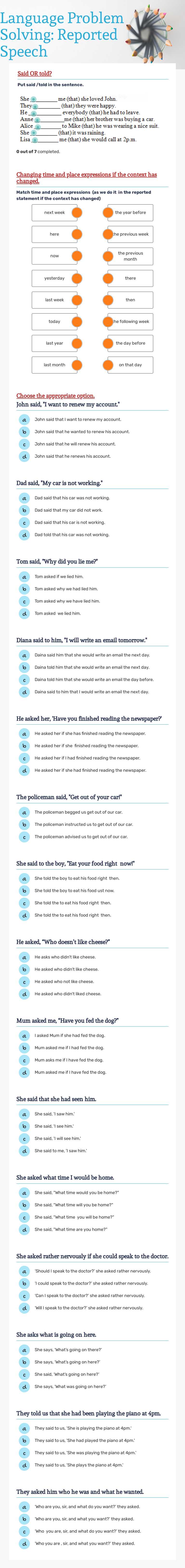 Language Problem Solving: Reported Speech by Livia RT Nelson ...
