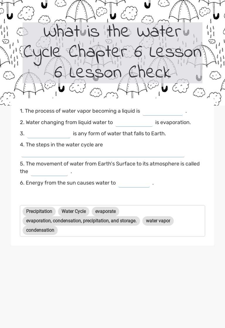 Test your knowledge of the water cycle stages! Learn about evaporation ...
