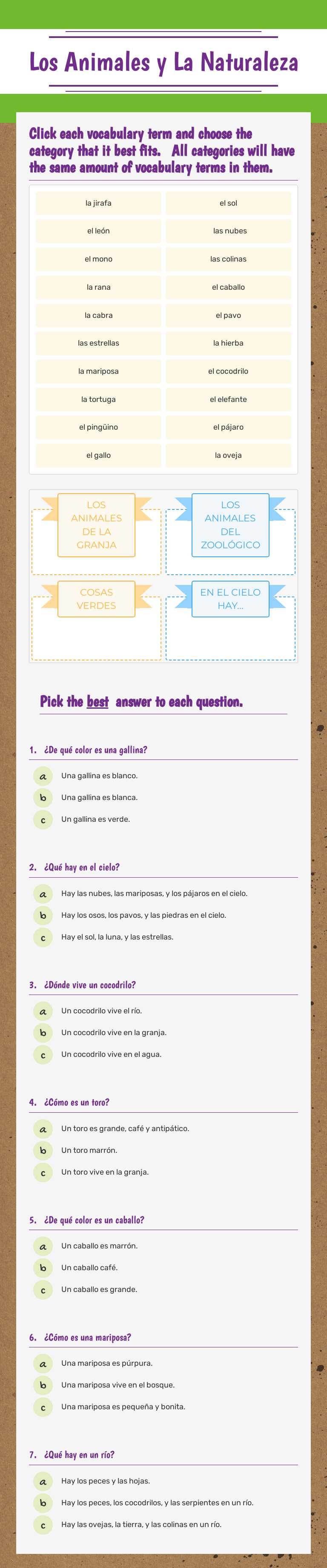 Los Animales y La Naturaleza by Ammerman Suzanne | Interactive ...