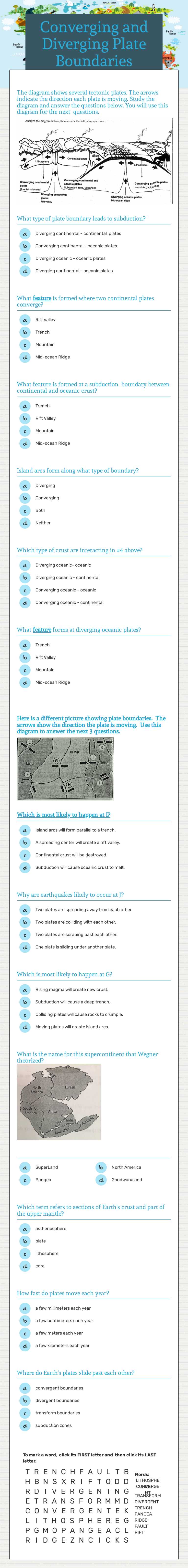Converging and Diverging Plate Boundaries by Erin Boudreaux ...