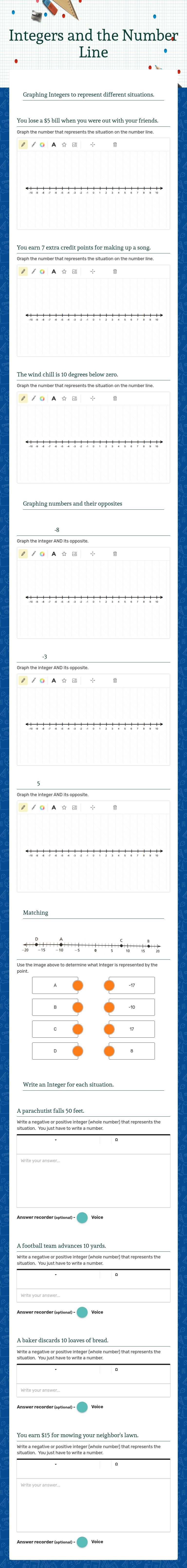 Master graphing integers and their opposites on the number line with ...