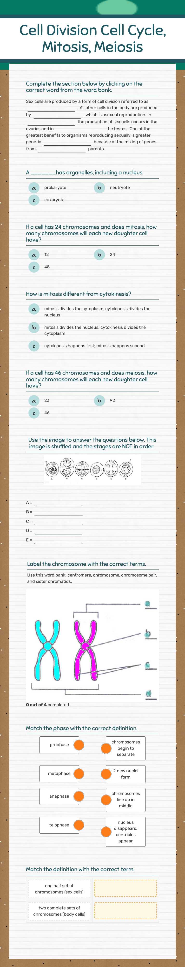 Master cell division! Learn mitosis, meiosis, and the cell cycle ...