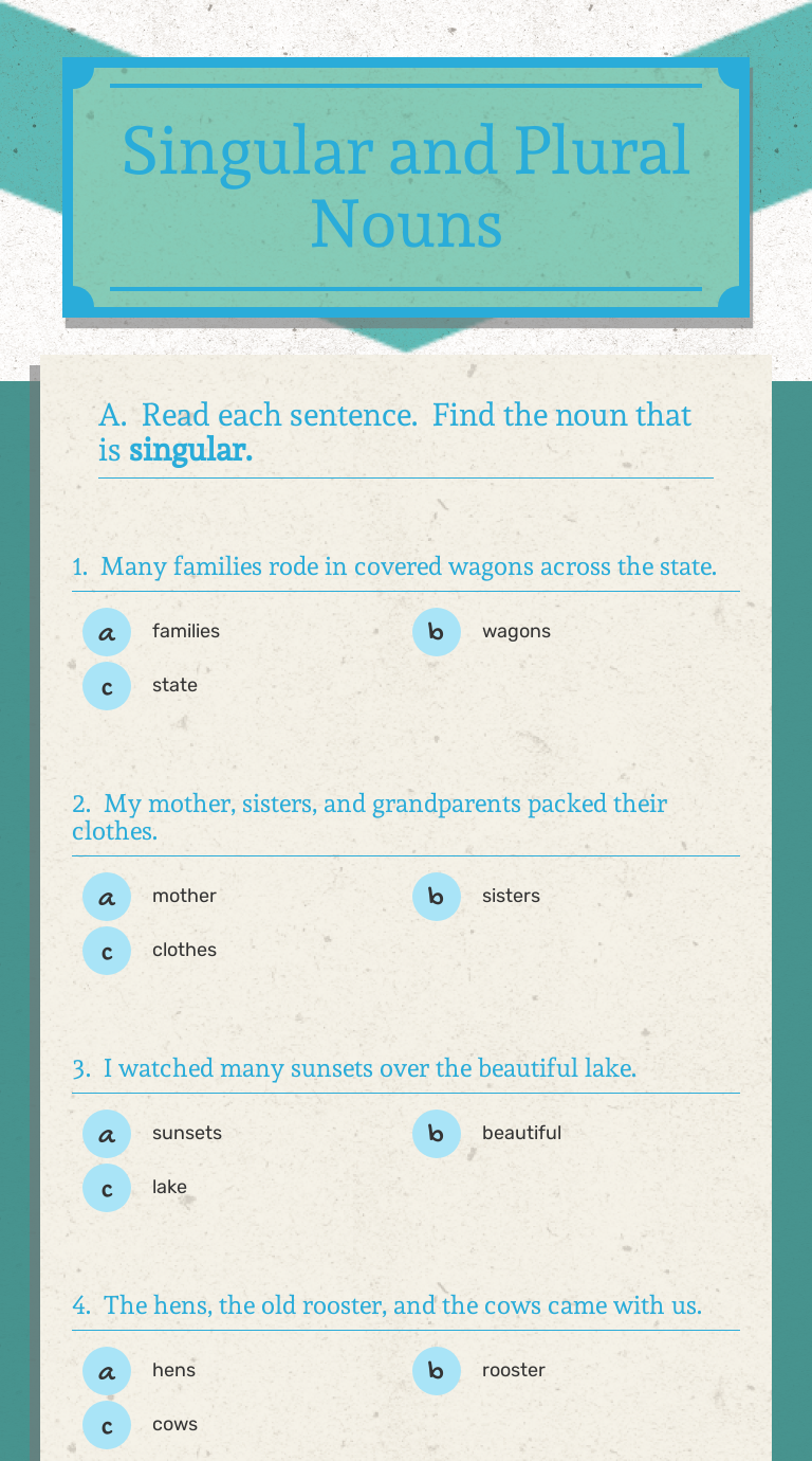 Singular and Plural Nouns by Miss Andrea Rodriguez | Interactive ...
