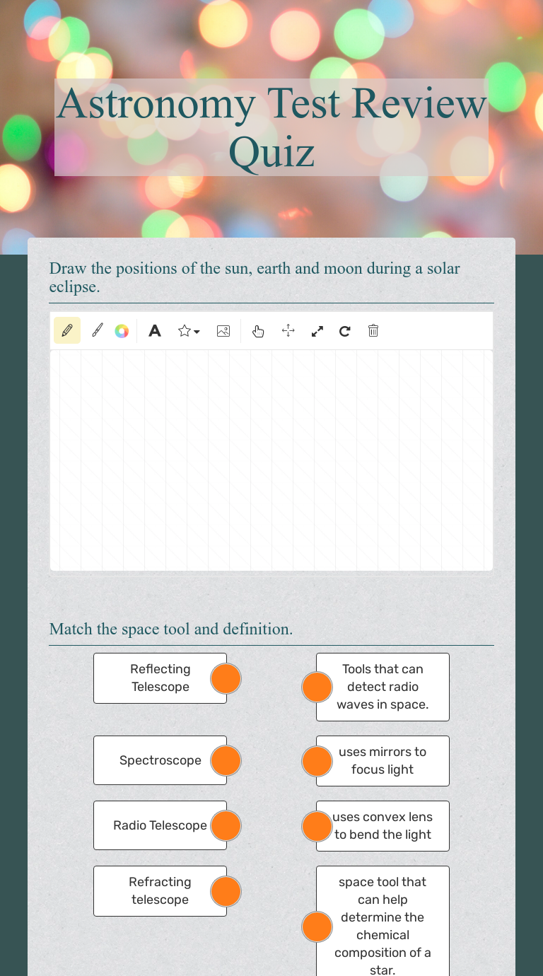 Astronomy Tools Worksheets