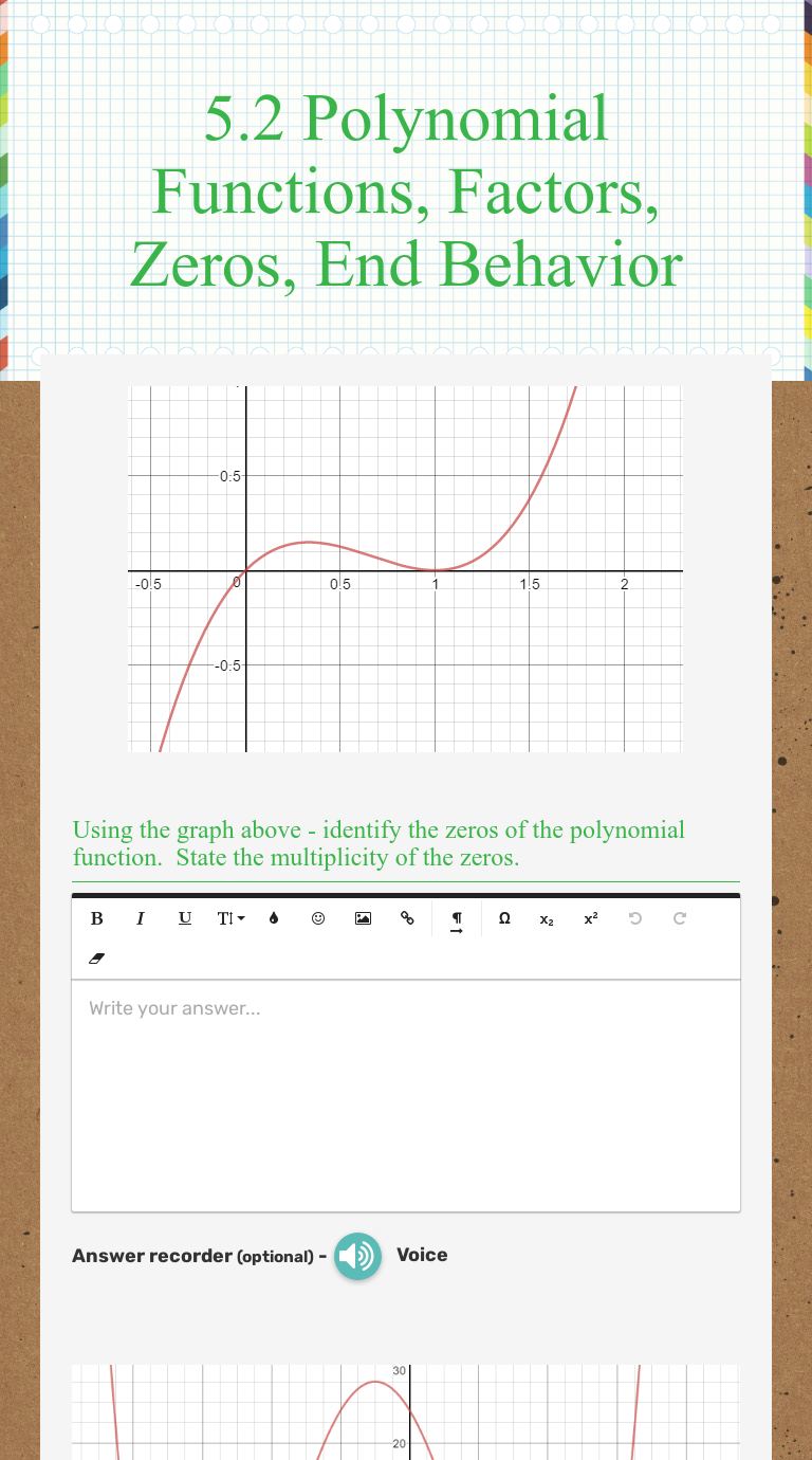 5.2 Polynomial Functions, Factors, Zeros, End Behavior | Interactive ... 5.2 Polynomial Functions, Factors, Zeros, End Behavior | Interactive ...