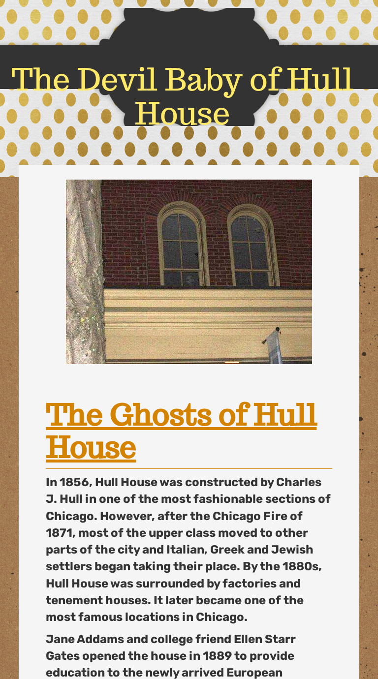 Devil Baby Of Hull House