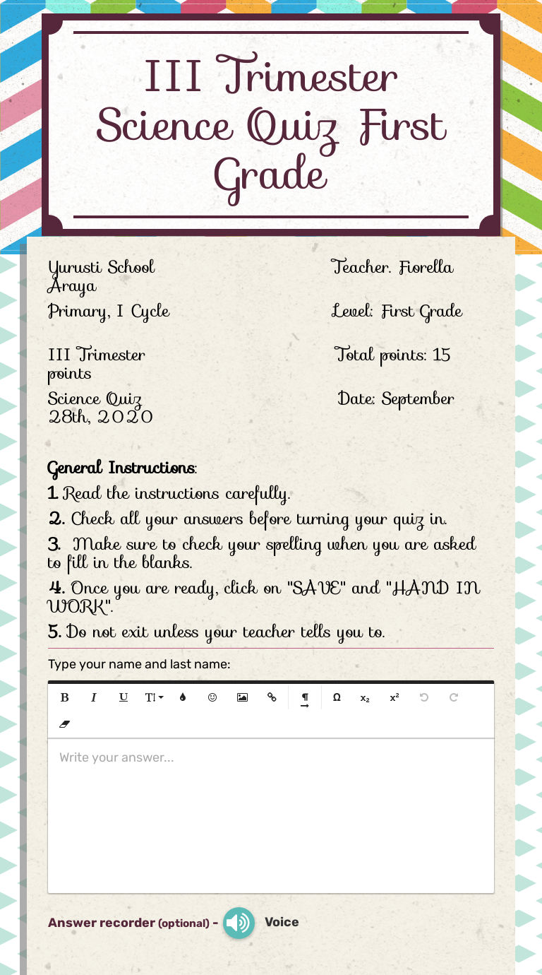 iii-trimester-science-quiz-first-grade-interactive-worksheet-by