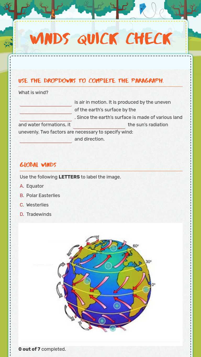 Global Winds Worksheet 9 Global Science Worksheets / Workshe