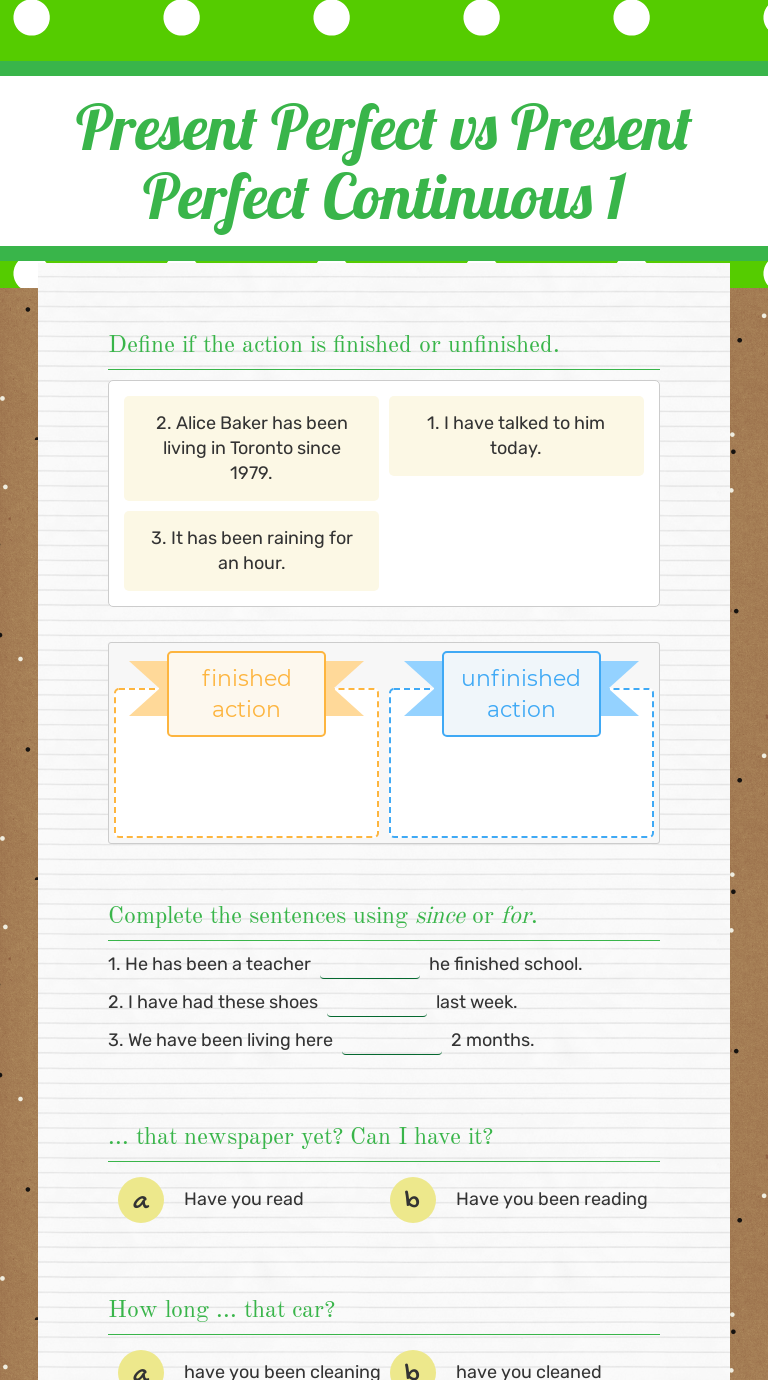Present Perfect Continuous Interactive Worksheet Pres - vrogue.co Present Perfect Continuous Interactive Worksheet Pres - vrogue.co