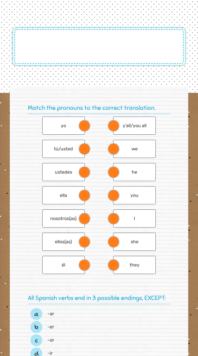 Stem-change Verbs worksheet