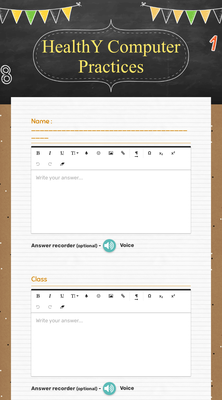 HealthY Computer Practices | Interactive Worksheet by VAISHALI CHITALIA ...