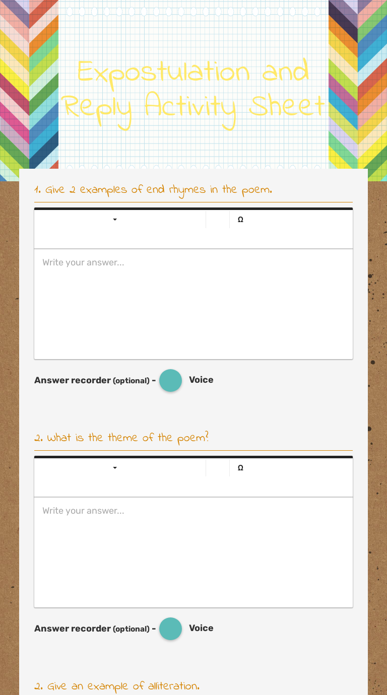 Expostulation and Reply Activity Sheet by Nathaniel Baylon ...