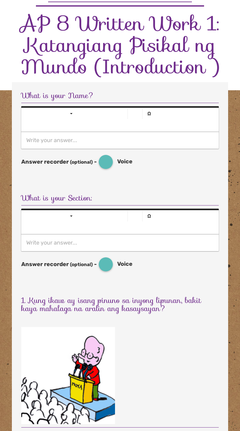 AP 8 Written Work 1: Katangiang Pisikal ng Mundo (Introduction ...